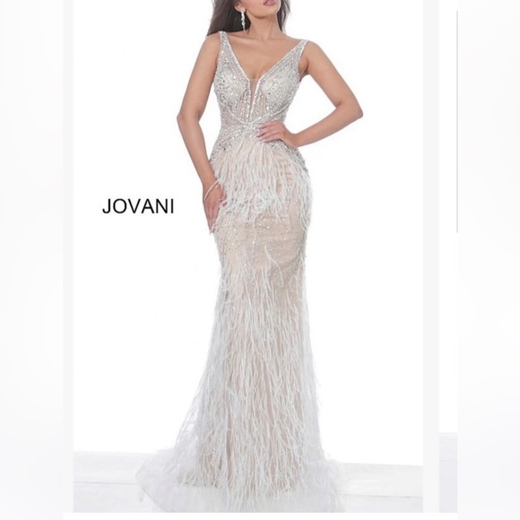 Jovani | Dresses | Jovani 3023 Is A Long Feather Prom Dress Pageant ...